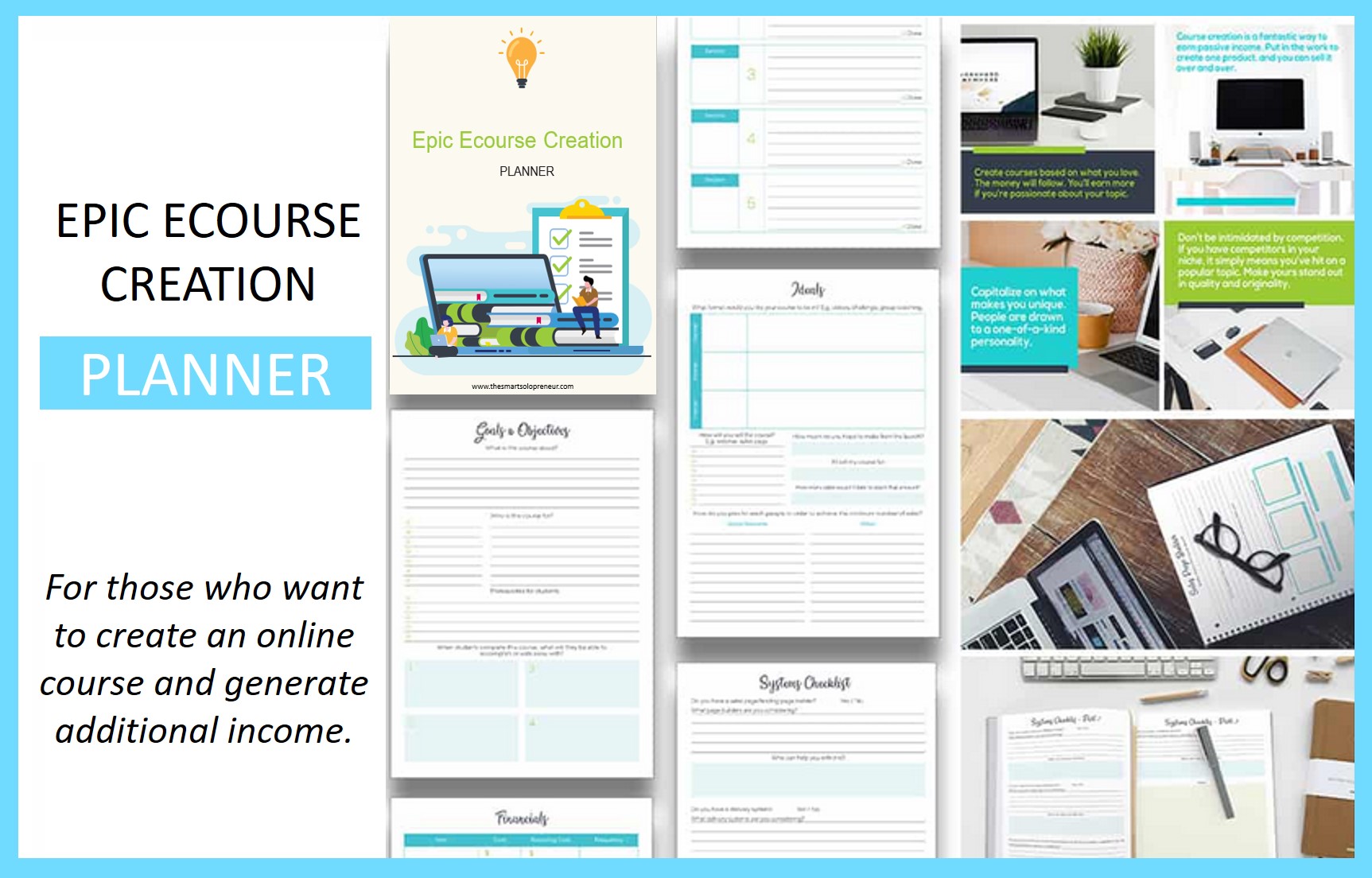Epic Ecourse Creation Planner | The Smart Solopreneur